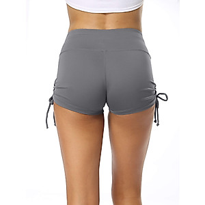 CADMUS Athletic Booty Shorts for Women 3 Pack High Waisted Workout Pro,1021,Black,Grey,Dark Green,Medium