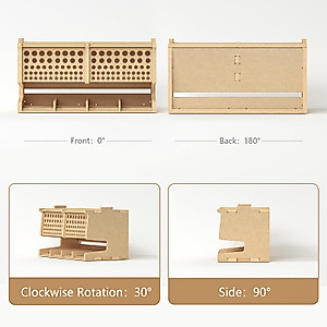 Bucasso Model Tool Storage Rack with 60 Holes, Wooden Paint Organizer, MDF Material, Tool Storage, Brush Storage, Craft Supplies Storage, Brush/Tool Holder, GK6