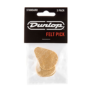 Dunlop 8012P Felt Picks Standard, Natural, 3.2mm, 3/Player's Pack