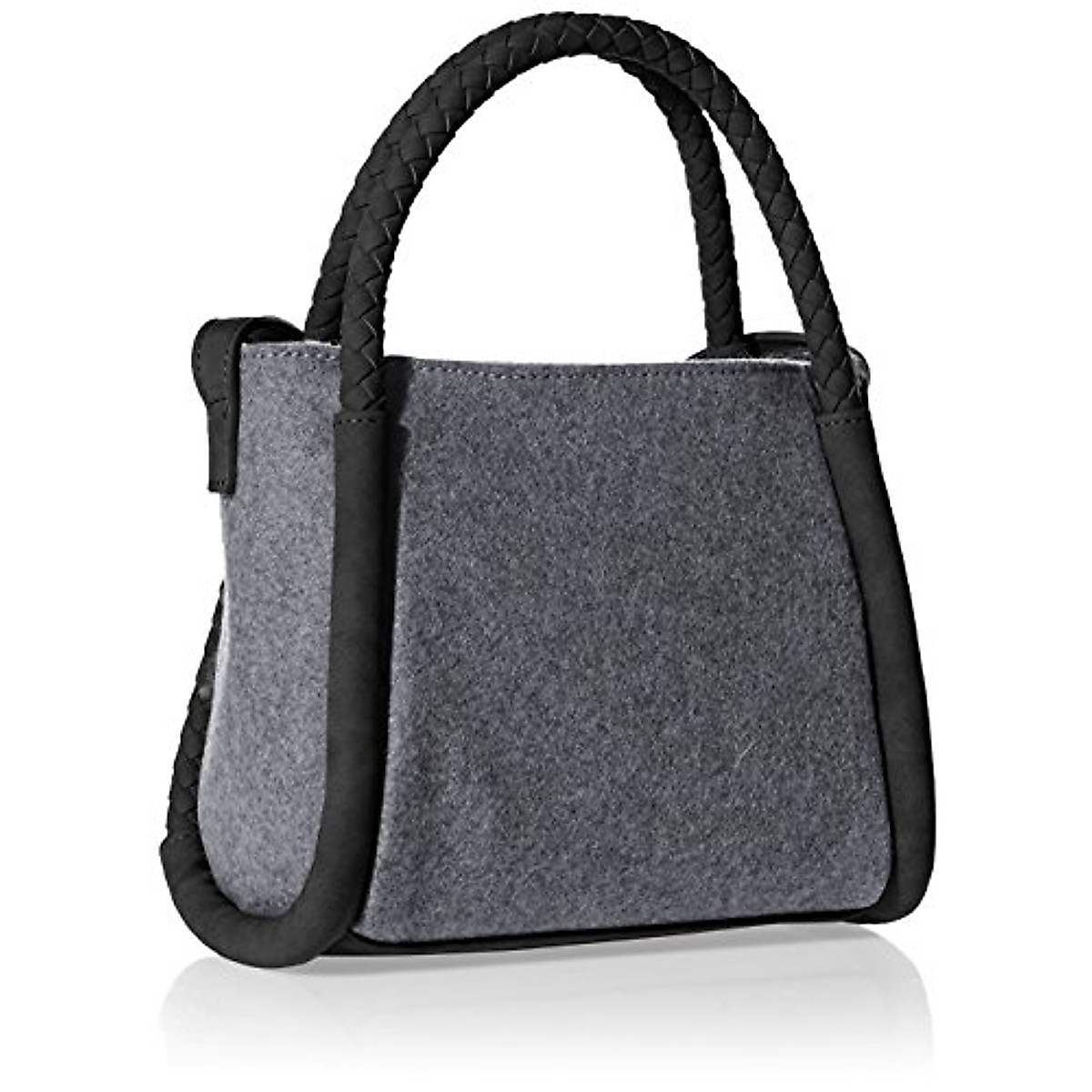 Danielle Nicole Womens Brigit Wool Blend Mini Bucket Handbag Gray Small