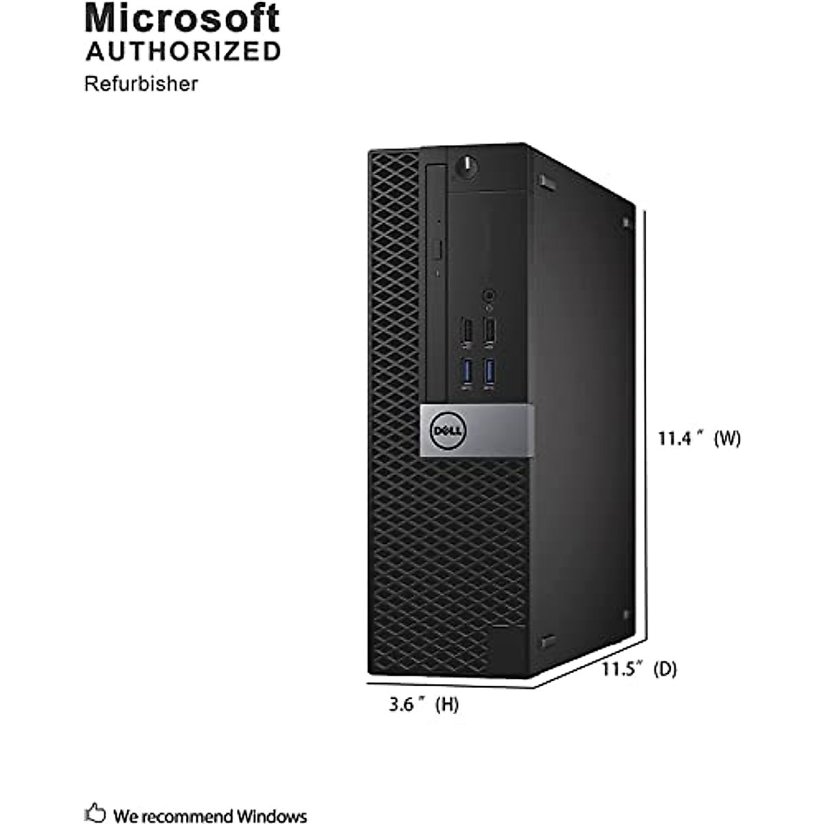 Dell OptiPlex 7040 Small Form Factor PC, Intel Quad Core i7-6700 up to 4.0GHz, 16G DDR4, 512G SSD, Windows 10 Pro 64 Bit-Multi-Language Supports English/Spanish/French (Renewed)