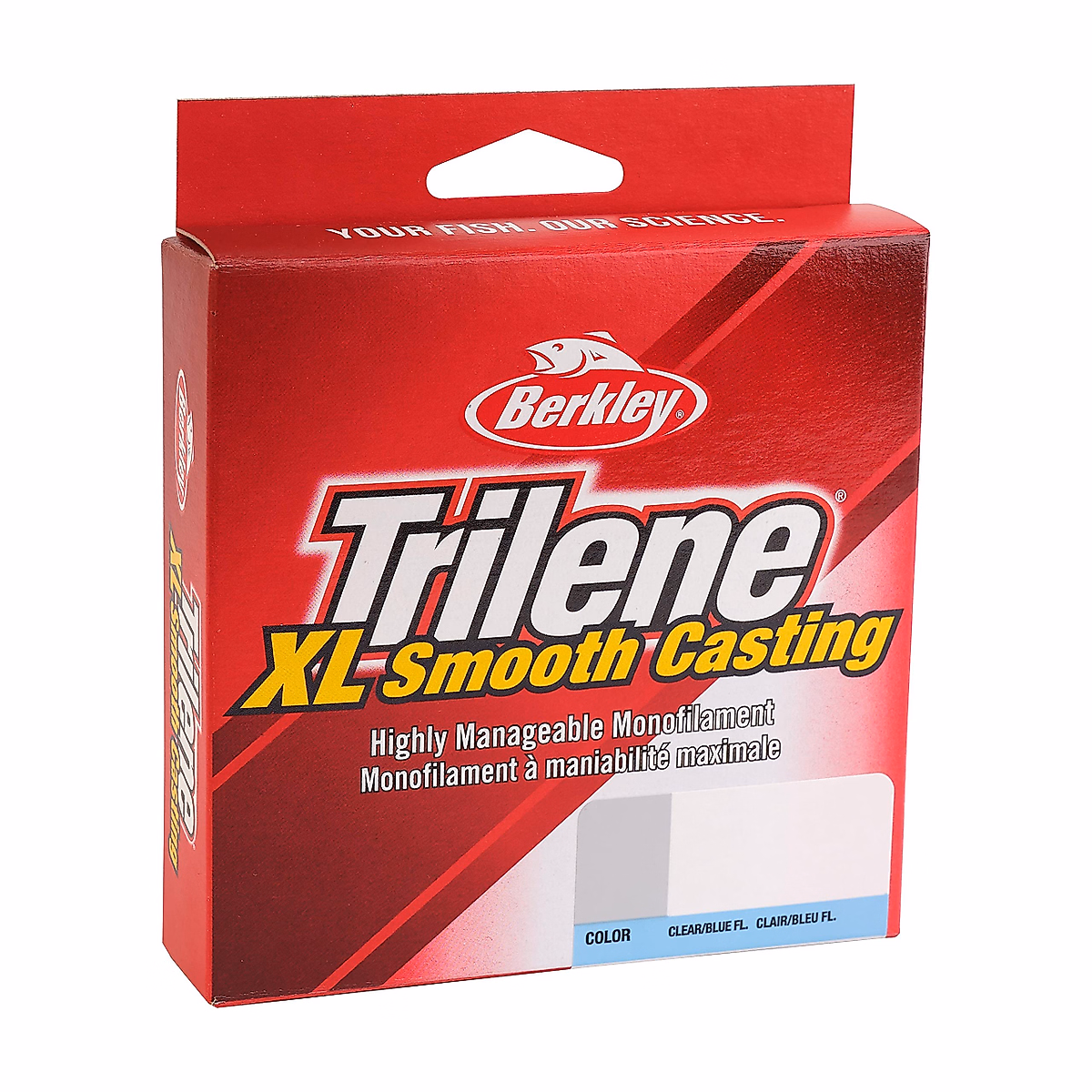 Berkley Trilene® XL®, Fluorescent Clear/Blue, 8lb | 3.6kg, 330yd | 301m Monofilament Fishing Line, Suitable for Freshwater Environments