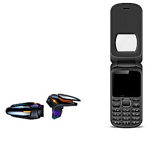 BoxWave Gaming Gear Compatible With Energizer E220 - Touchscreen QuickTrigger Auto, Trigger Buttons Autofire Gaming Mobile FPS - Jet Black