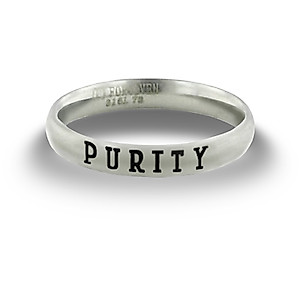 FORGIVEN JEWELRY RSPU PURITY Text Stainless Steel Ring size 9 Christian Jewelry-Christian Jewelry