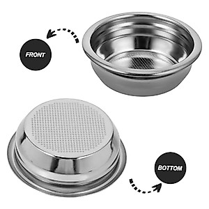 BRIGHTFUFU Stainless Steel Espresso Filter Cup Reusable Coffee and Tea Filter Metal Coffee Filter for Espresso Machine Coffee Making Tool