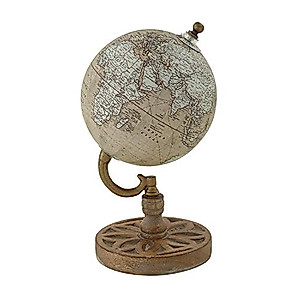 Deco 79 Wood Globe, 5" x 5" x 9", Beige