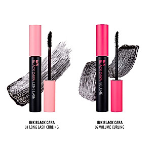 Peripera Ink Black Mascara, Lengthening, Thick, Waterproof, Smudge Proof, Long Lasting, Not Animal Tested, Long Lash Curling (001), 0.24 fl oz