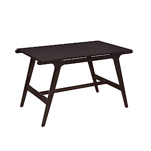 KoiHome 5-Piece Mid-Century Style Set Faux Leather, Seats up to 4, Wooden Table/Chair Frame for Dining Room, Restaurant, Kitchen (Wenge)