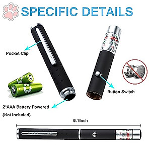 XIMIBI Laser Pointer, 3 Pack, Pet Kitten Dogs Laser Pen Toys Chaser Tease Pointer Pen Toys for Cats Indoor Training