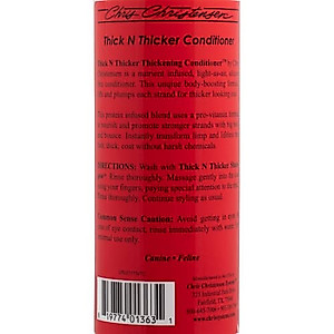 Chris Christensen Thick N Thicker Response Foaming Protein Dog Conditioner, Groom Like a Professional, Locks in Thickness & Adds 400x The Volume, Pro-Vitamin Formula, All Coat Types, Made in USA, 16 oz