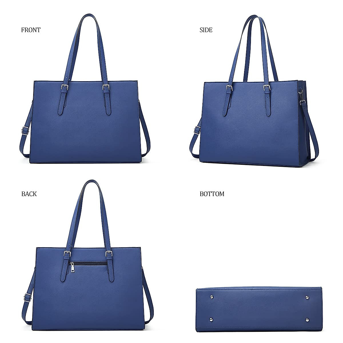 Laptop Bag for Women 15.6 inch Laptop Tote Bag Leather Classy Computer Briefcase Work Waterproof Handbag Professional Shoulder Bag Womens Business Office Large Capacity Bag Purse 2pcs