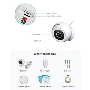 LaView 4MP 2K Security Cameras Outdoor Indoor Wired,IP65, Starlight Sensor & 100 Ft Night Vision,Motion/Person Detection,2-Way Audio/Spotlight,US Cloud,Compatible With Alexa,iOS & Android & Web Access