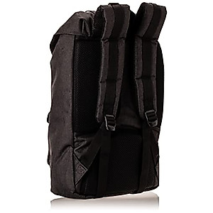 Herschel Little America Laptop Backpack, Black Crosshatch/Black Rubber, Mid-Volume 17.0L