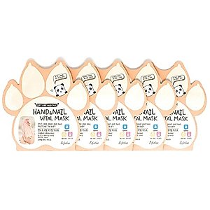 Essential Hand & Nail Vital Mask 5 Pairs,Self Care Hand & Nail Moisture Therapy (1 Pack)