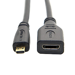 Chenyang Micro HDMI 1.4 Male Type D to Mini HDMI 1.4 Female Type C Extension Cable for Laptop PC HDTV 10cm