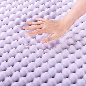 Best Price Mattress 1.5 Inch Egg Crate Memory Foam, Soothing Lavender Infusion, Twin Mattress Topper (ECMF-LV1.5T)