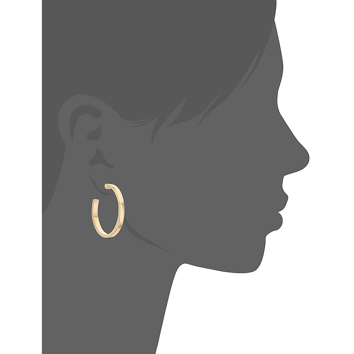 GUESS "Basic" Gold-Tone Small Square Edge Hoop Earrings