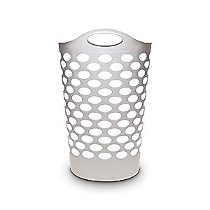 SEDLAV Laundry Basket, 26”, Laundry Hamper. Ideal For: Laundry Room Organization, Hampers For Laundry, Room Organization, Clothes Hamper. Laundry Basket Plastic: White, Blue & Teal (White)