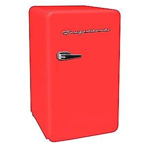 FRIGIDAIRE EFR372-RED 3.2 Cu Ft Red Retro Compact Rounded Corner Premium Mini Fridge