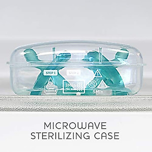 Chicco PhysioForma Light Day & Night including Glow In Dark Pacifier for Babies 0-6m, Pink, Orthodontic Nipple, BPA-Free, 2-count in Sterilizing Case