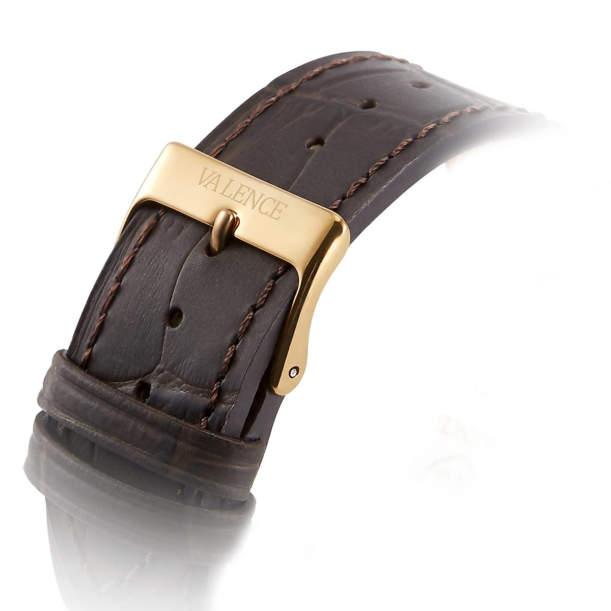 Valence Watches for Women, Vintage Square Face Wrist Watches for Women, Classic Ladies Quartz Watches with Brown Leather Band（83 Brown）