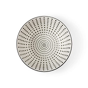 Signature Housewares Pad Print Set of 4 Assorted Bowls 6", 28oz, PP Gray