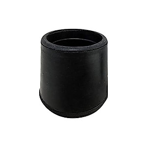 Shepherd Hardware 8746E Leg Tips 1-1/4-Inch Inside Diameter Rubber Chair Leg Caps, 24 Pack, Black