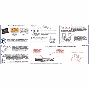 Hipshot 4 String KickAss Bass Bridge Bundle with a Lumintrail Polishing Cloth (Black)