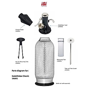 iSi North America Soda Siphon Classic Mesh Sodamaker for Making Carbonating Beverages, 1 Quart, Stainless Steel