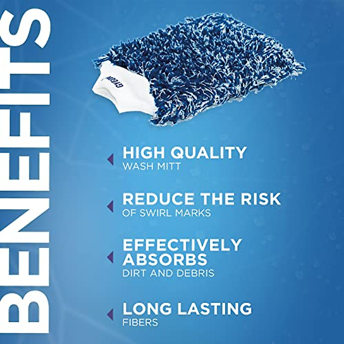 GYEON Quartz Q²M Smoothie Microfiber Car Wash Mitt - Ultra Soft Glide - Korean Microfiber Blend - Lint Free - Extended Durability - Scratch Free - Car Detailing - Car Bucket Wash