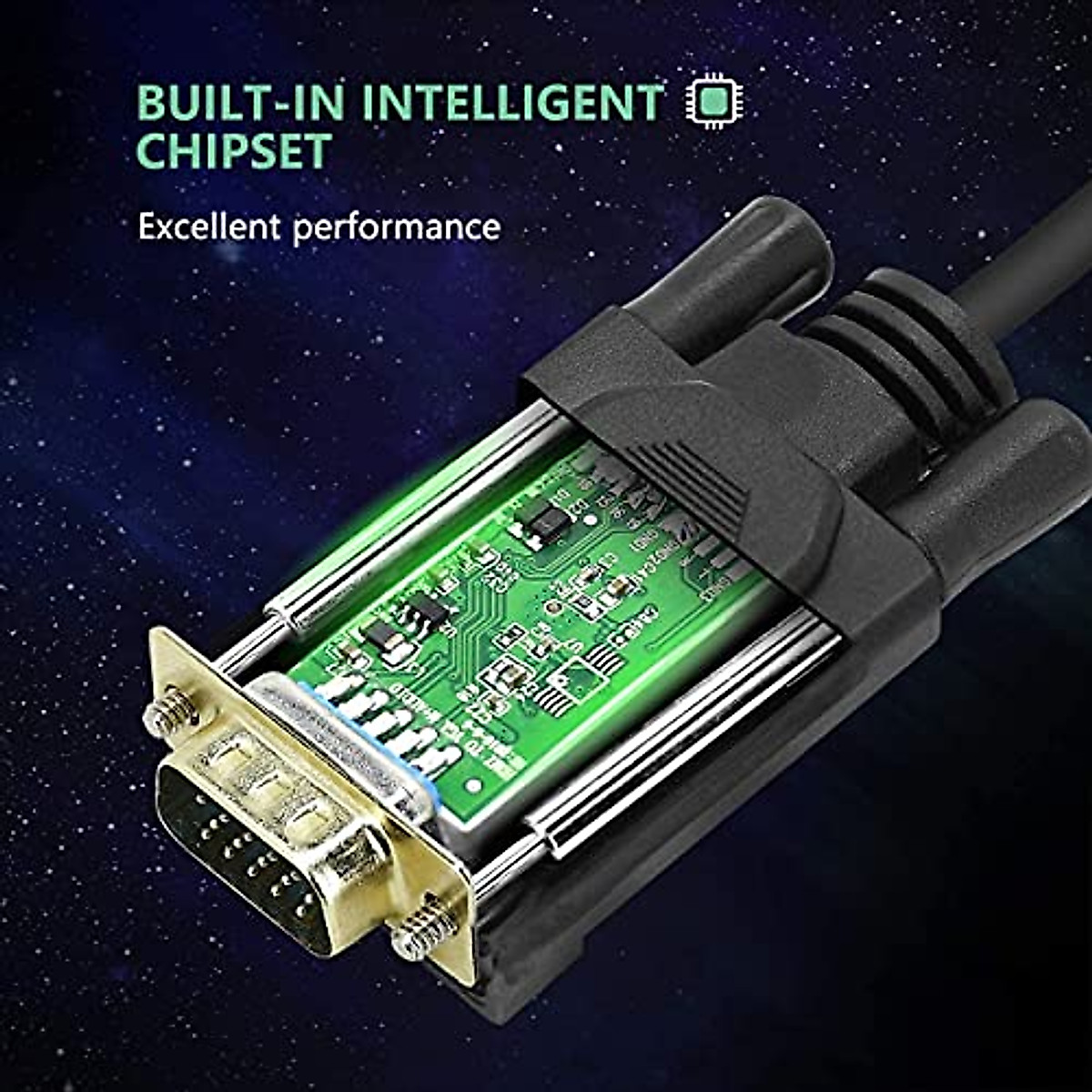 Computer Cables，HDMI to VGA, Vakoo Gold-Plated HDMI to VGA 5 Feet Cable (Male to Male) Compatible for Computer, Desktop, Laptop, PC, Monitor, Projector, HDTV, Raspberry Pi, Roku, Xbox and More