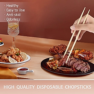 Sbirdbao 100 pairs Disposable Bamboo Chopsticks, 9.5 Inch Japanese Style Double Pointed Separate Chop sticks for Sushi & Asian Dishes