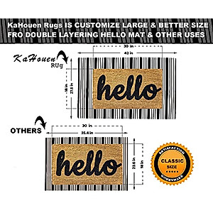 KaHouen Cotton Black and White Striped Rug (27.5 x 43 Inches), Washable Stripe Outdoor Hand-Woven Reversible Stripe Rug for Outdoor Entryway,Laundry Room,Farmhouse,Kitchen.