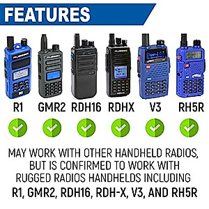 Rugged Single Side Radio Mount for V3 RH5R RDH R1 GMR2 and Baofeng – Features Universal Design Lightweight and Hardware Included