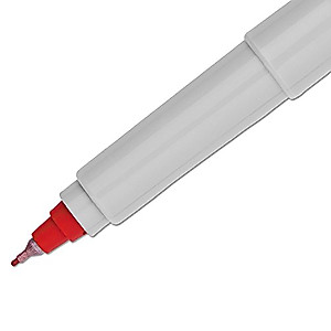 Sharpie 37002 Permanent Markers Ultra Fine Point Red Dozen