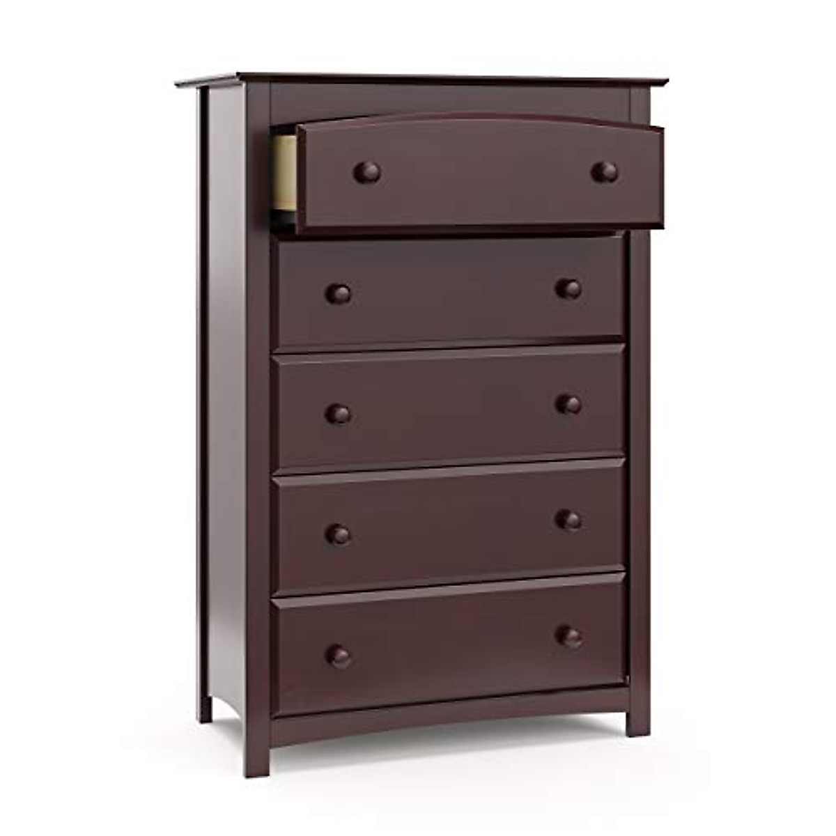 Storkcraft Kenton 5 Drawer Dresser (Espresso) – Dresser for Kids Bedroom, Nursery Dresser Organizer, Chest of Drawers for Bedroom with 5 Drawers, Universal Design for Children’s Bedroom