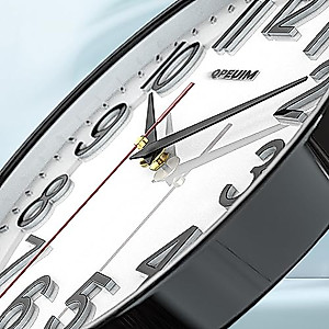 QPEUIM Wall Clock Wall Clocks Silent Non-Ticking Battery Operated Large Easy to Read with Stereoscopic Dial Ultra-Quiet Movement Quartz for Office Classroom School Home Kitchen (10 inches)