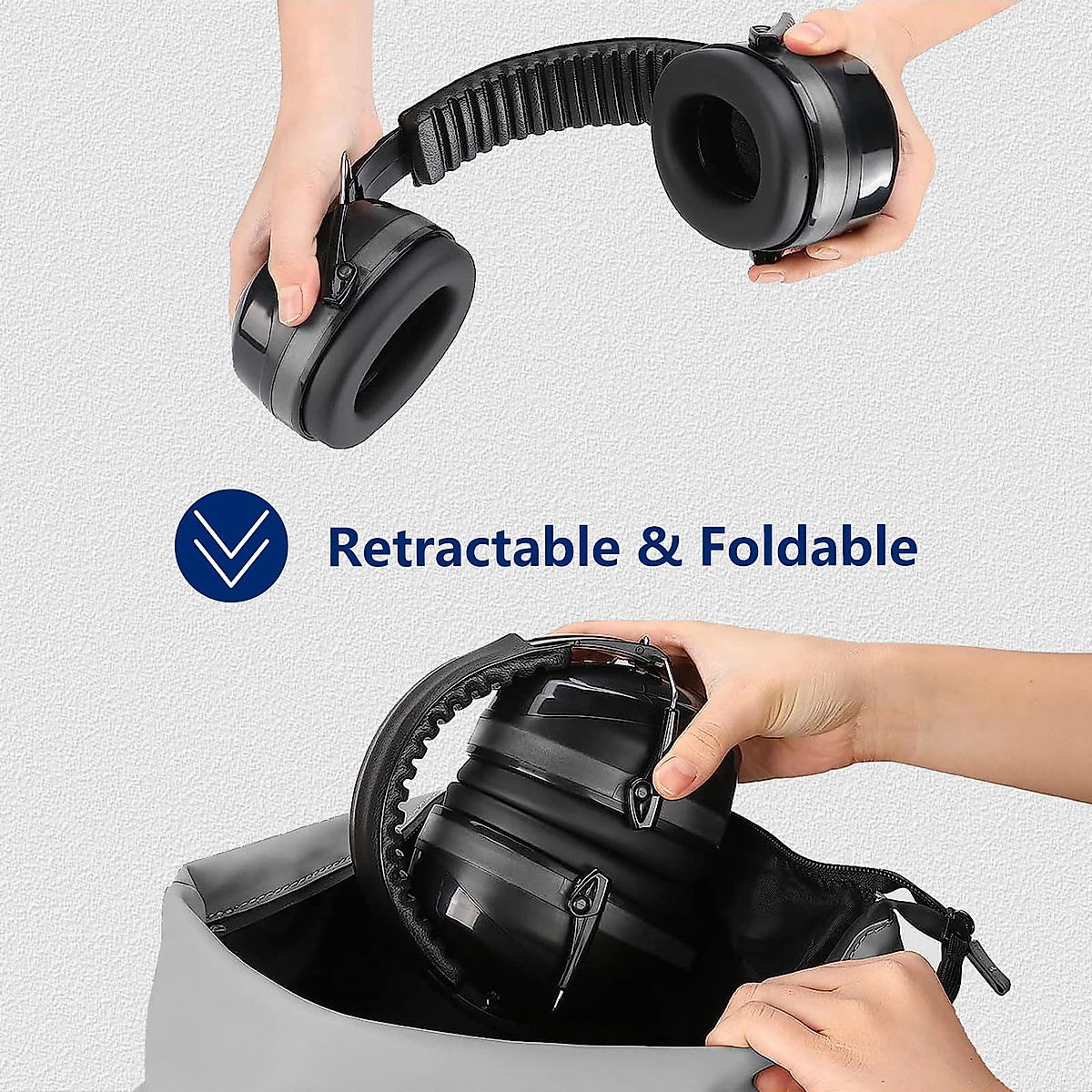 Ear Protection for Shooting, Noise Cancelling Headphones Autism, NRR 26dB Noise Sound Protection Headphonesfor Shooting Gun Range Mowing Construction Woodwork Adult Kids Earmuffs Hearing Protection