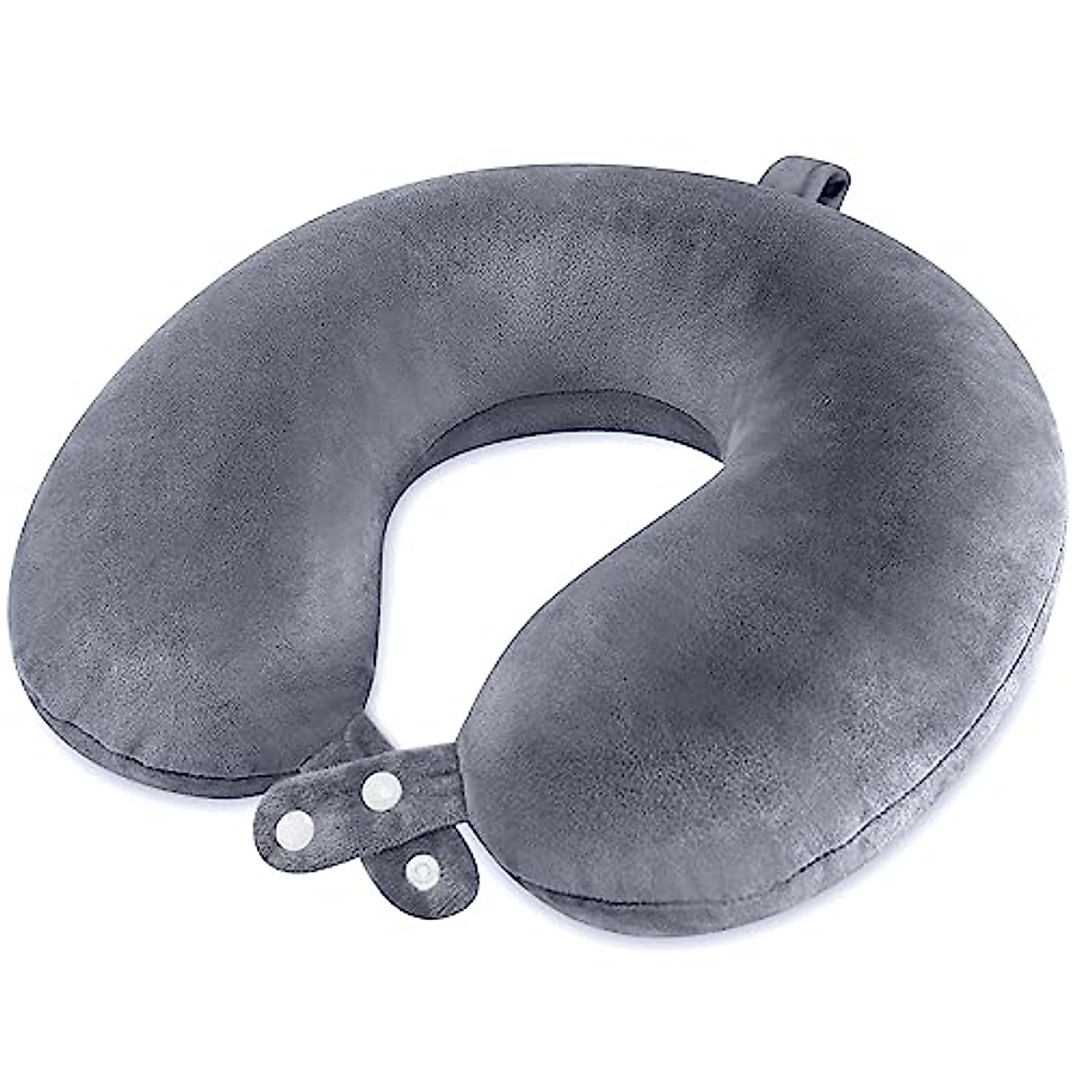 urnexttour Travel Pillow, Memory Foam Neck Pillow Airplane, Soft & Support Airplane Pillow for Travelling, Sleeping Rest, Car, Train, Office and Home Use (Grey)