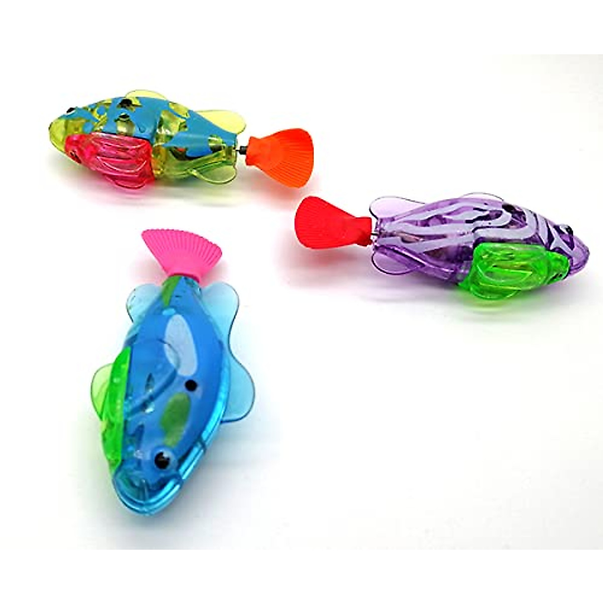 Jkshop 3PCS Interactive Indoor Cat Swimming Fish Toys,Best Play-time,Good Exercise Activity,Drink More Water,The Lasers Blink,Realistic Touch Toy for All Cats,Battery Included(6pcs)