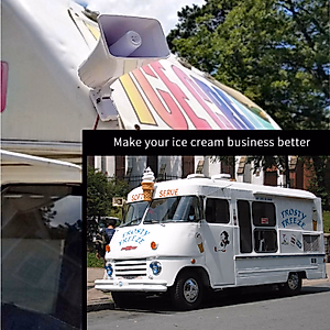 KLLsmDesign 30W Alarm Siren ,Dual Tone Outdoor Self Contained Electric Security Ring Siren with Bracket，6-12V DC 1.1Ah 130db 8 X 5.5 X 9 Inch for Car Home Doorbell Security Protection System,White