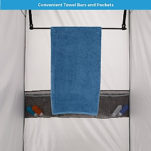 CORE Instant Cabin Shower Tent | 2 Room Camping Utility Tent with Changing Privacy Room | Portable Large Pop Up Tent with Easy 60 Second
