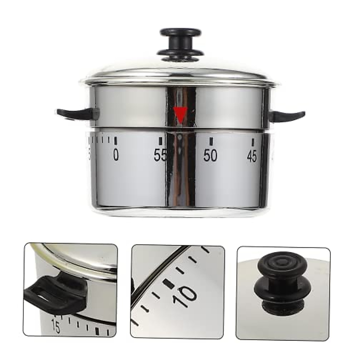 Yardwe 60 Timer Mechanical Rotating Alarm Sound Down Tools Game Kitchen Alarm Clock Cooking time Reminder Alarm counters Work Tools Alarm for Baking Plating Clockwork Portable to Rotate