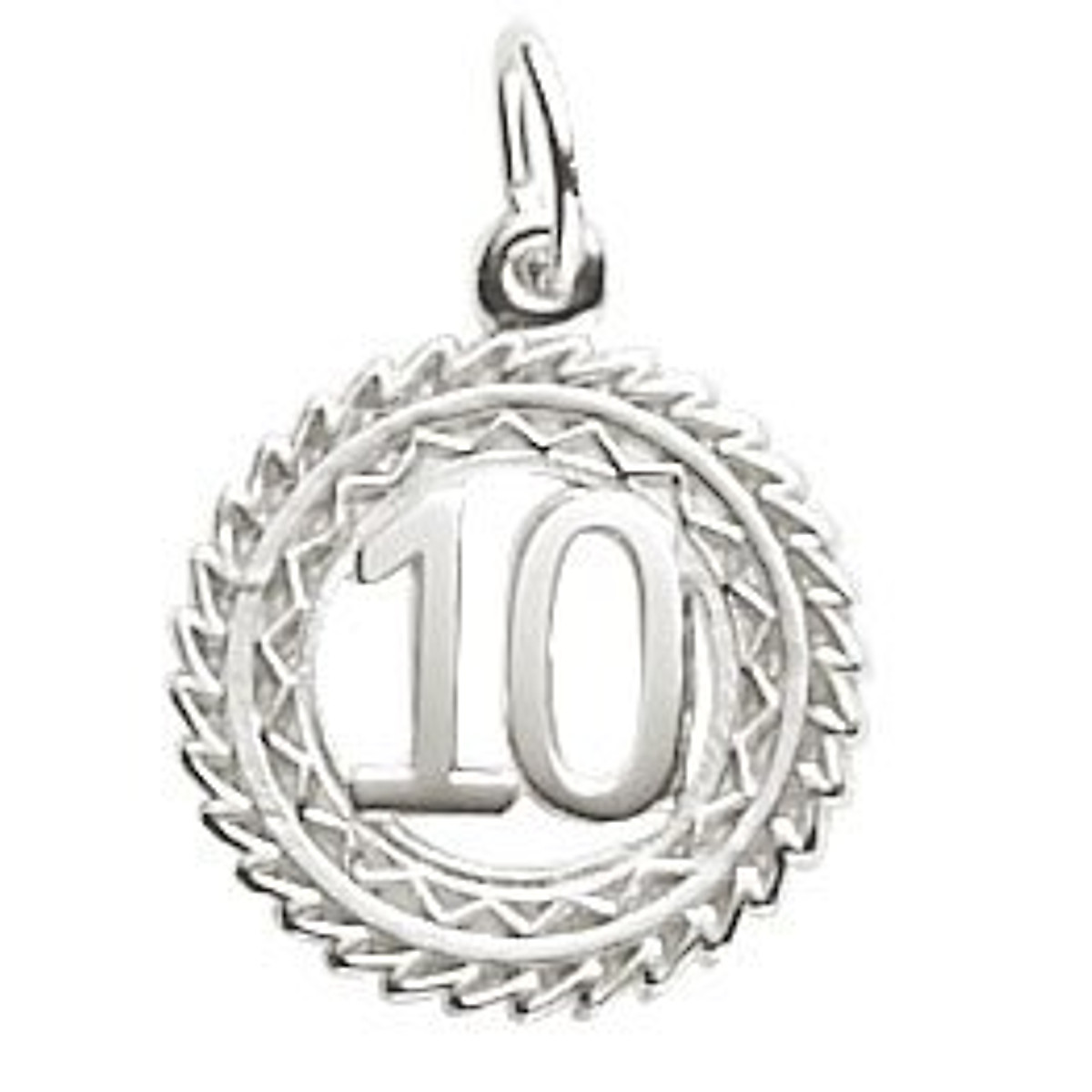 Rembrandt Charms Number 10 Charm, Sterling Silver