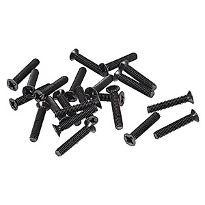 uxcell M3 x 16mm Phillips Screw Fastener Black for Laptop PC TV Fan Switch 200pcs