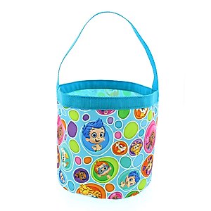 Bubble Guppies Boys Girls Collapsible Nylon Gift Basket Bucket Tote Bag (One Size, Blue)