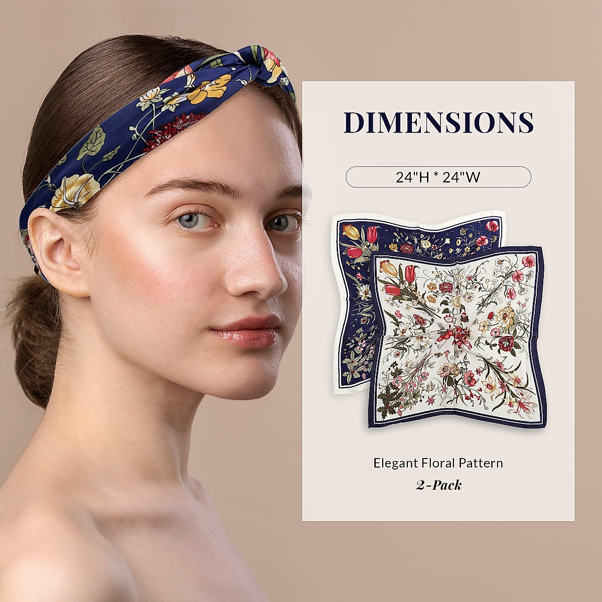 Satin Silk Head Scarf Neckerchief, Women Hair Neck BandanaThin Soft Scarfs for Spring Summer, Mom Grandma Best Friend Sister Wife Girlfriend Gift