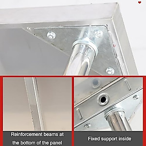 Kitchen Stainless Steel Work Table Commercial Prep Table Single Tier Metal Table Chopping Table Multifunctional Kitchen Cookware Stand Large Storage Work Table