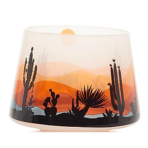 Yankee Candle Summer Desert Sun and Cactus Glass Candle Shade - For Large and Medium Original Candles - Does Not Fit on Signature Candles