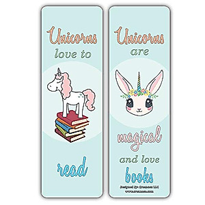 Creanoso Cool and Amazing Unicorn Bookmarks (30-Pack) – Stocking Stuffers Gift for Girls – Party Favors Supplies – School Classroom Giveaways – Book Reading Rewards Incentive – Girl’s Party Supply